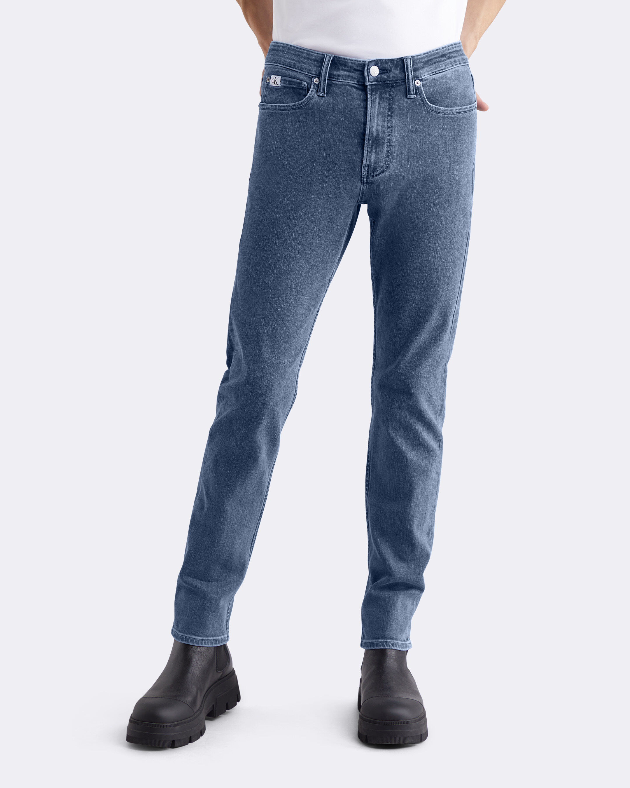 Recycled Cotton Power Stretch Slim Jeans blue Calvin Klein Singapore